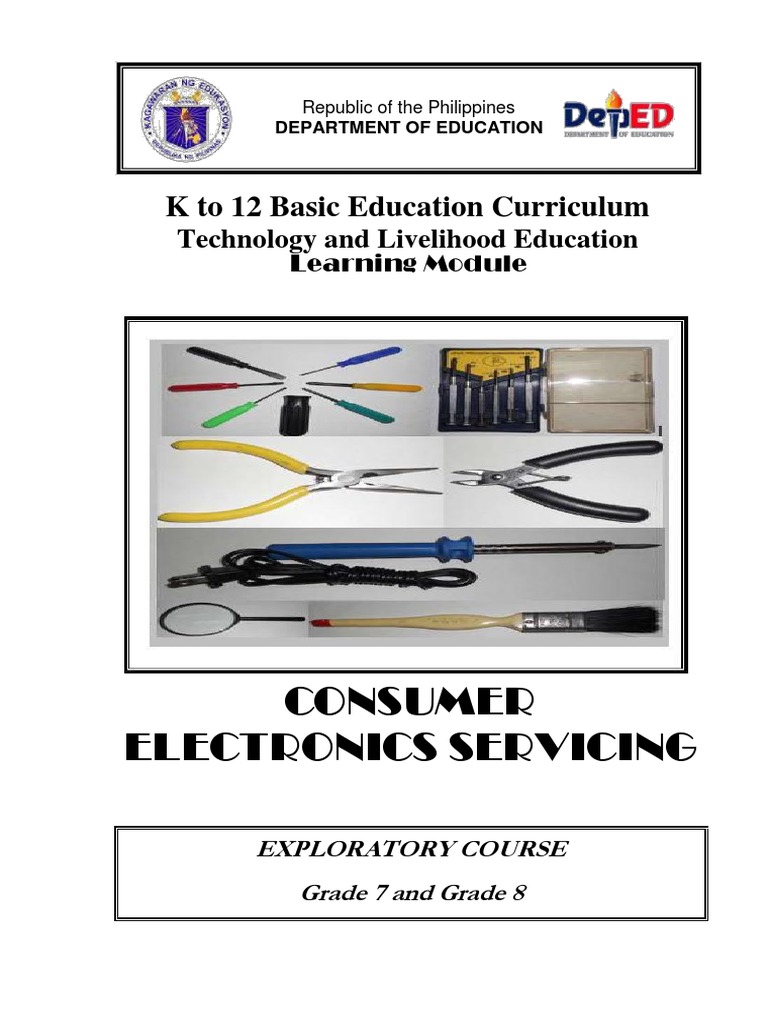 Consumer Electronics Servicing Module | PDF | Resistor | Electric Current