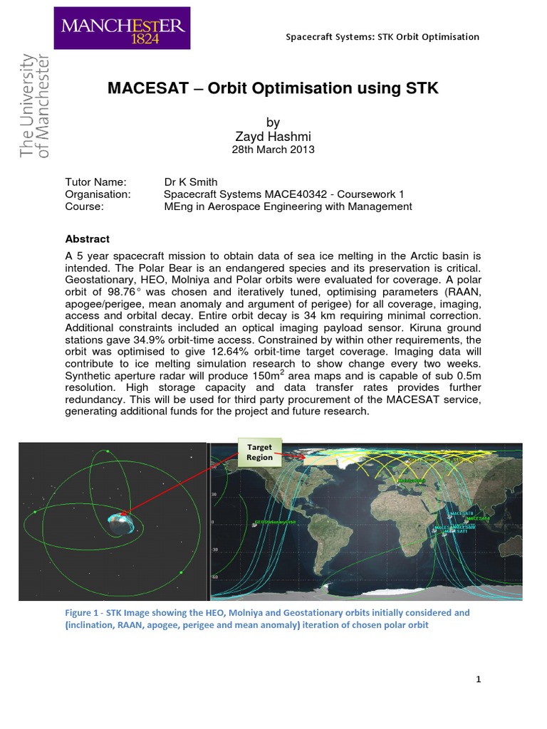Orbit Optimization Using STK | PDF | Aerospace | Spacecraft