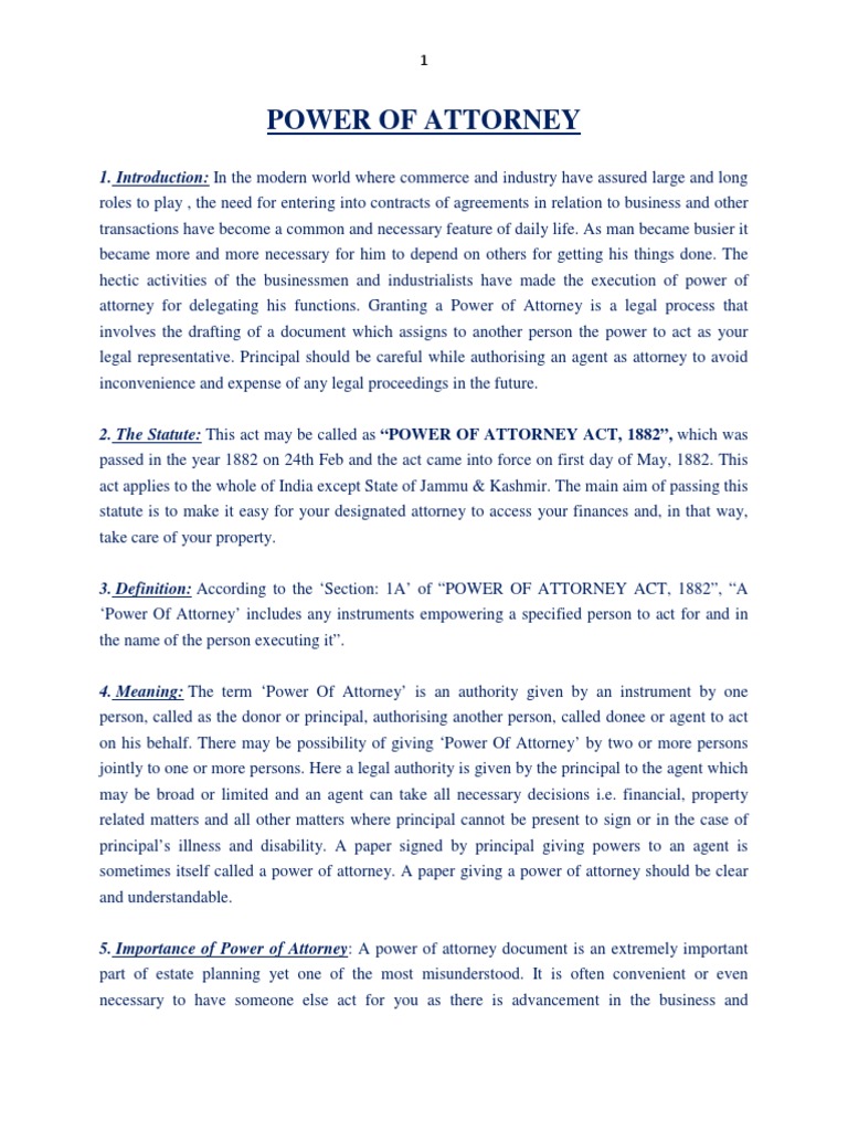 Power of Attorney | PDF | Power Of Attorney | Notary Public