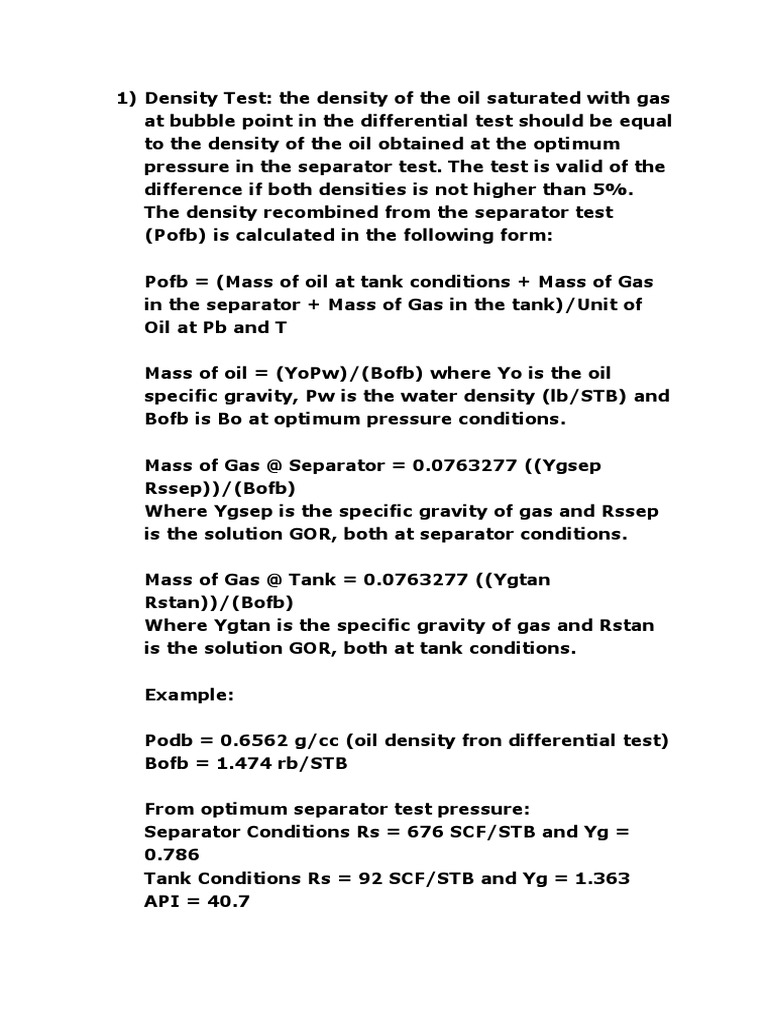 PVT Test - Report QC | PDF | Density | Experiment