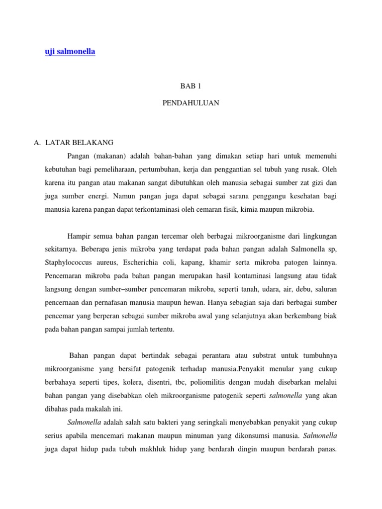 Uji Salmonella | PDF