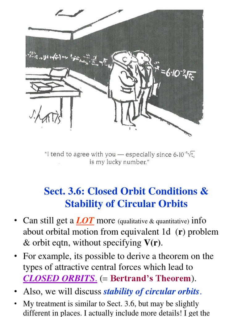 Central Force | PDF | Stability Theory | Mass