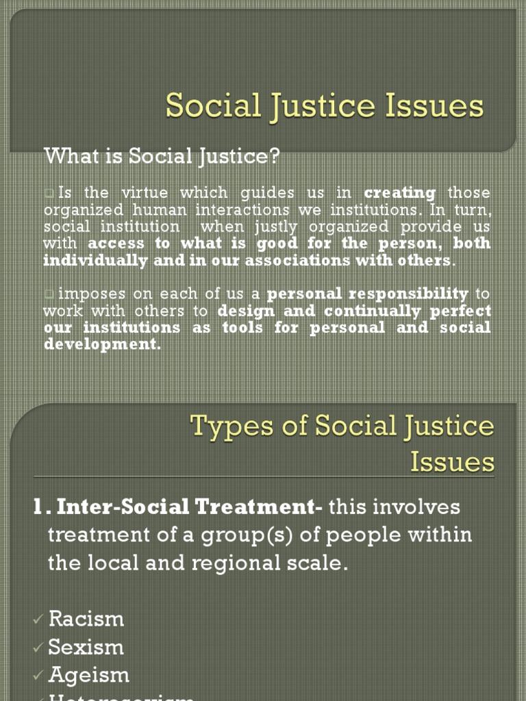 Social Justice Issues | PDF