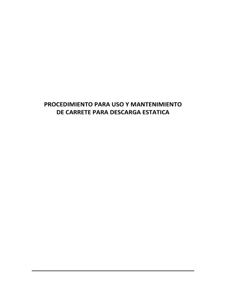 Procedimiento de Carrete de Descarga Estática1 | PDF | Eje | Reloj