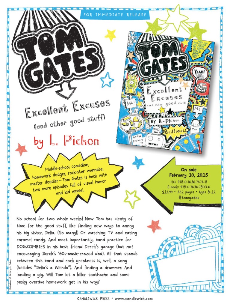 Tom Gates #2 and #3 by Liz Pichon - Press Release | PDF | Home & Garden