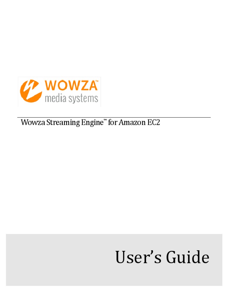 Wowza Streaming Engine For EC2 - UsersGuide | PDF | File Transfer Protocol | Secure Shell