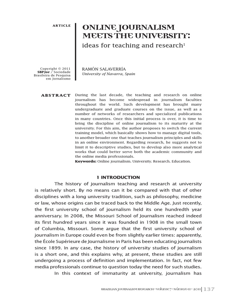 Online Journalism Meets The University:: Ideas For Teaching and ...