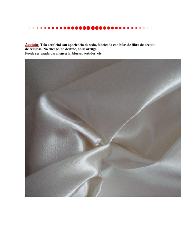 Tipos de Telas para Pantalones y Vestidos | PDF | Pantalones | Seda