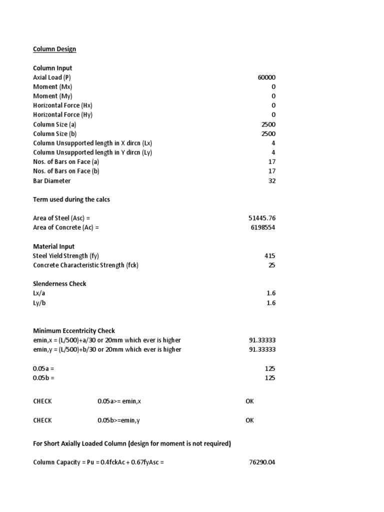 Column Spreadsheet | PDF
