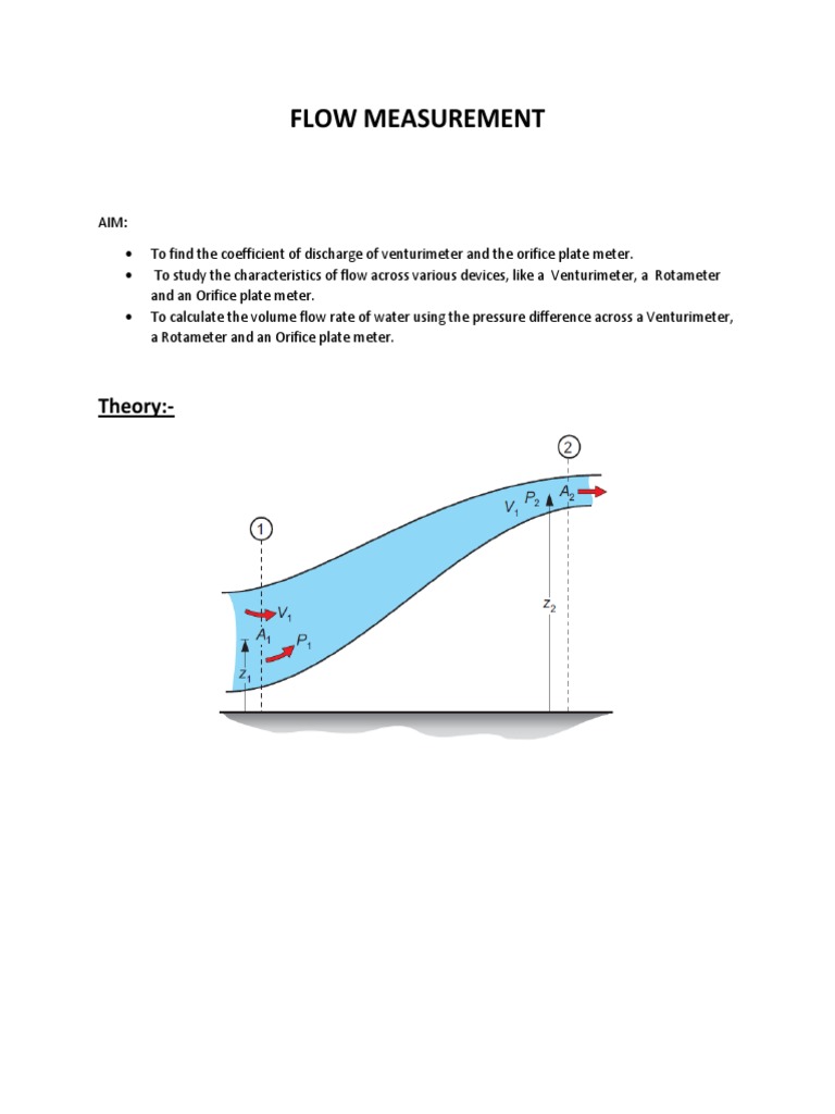 Flow Measurement | PDF | Fluid Dynamics | Flow Measurement
