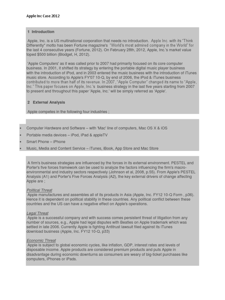 Apple Inc 2012 | PDF | Apple Inc. | I Phone