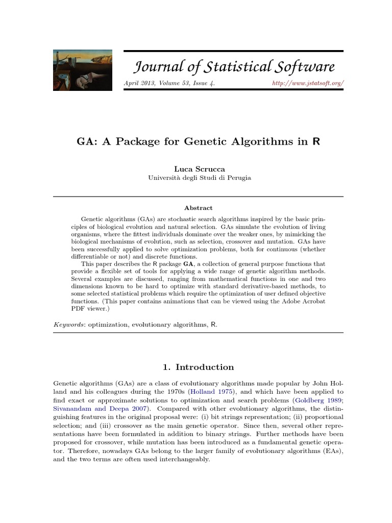 Genetic Algorithms | PDF | Genetic Algorithm | Mathematical Optimization