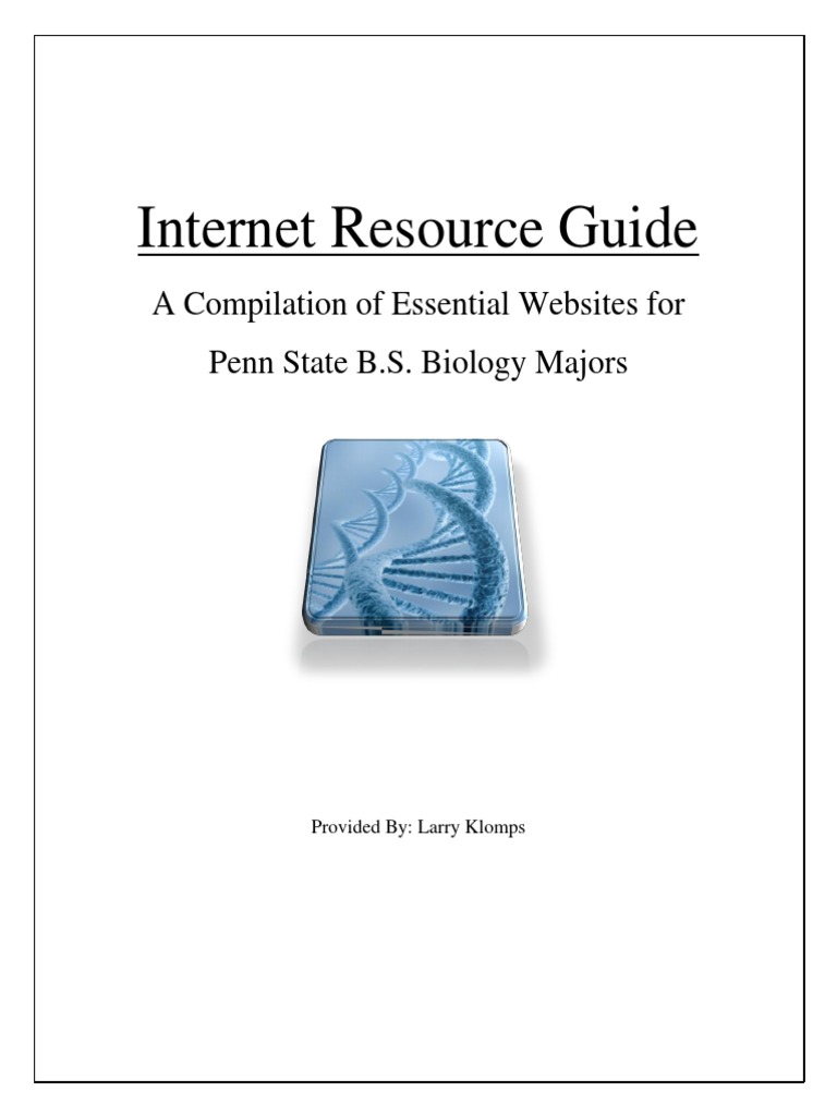 Internet Resource Guide For Biology | PDF | Protein Data Bank | Hyperlink