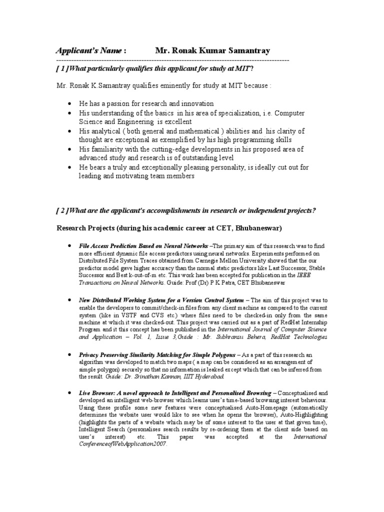 Applicant’s Name : | Application Software | Massachusetts Institute Of ...