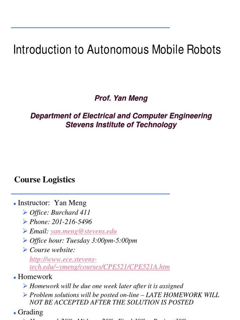Introduction to Autonomous Mobile Robots | PDF | Robot | Robotics