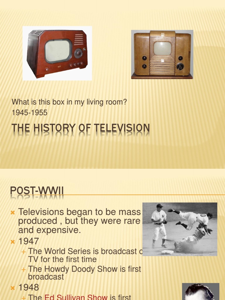Evolution of TV: 1945-1955 Highlights | PDF