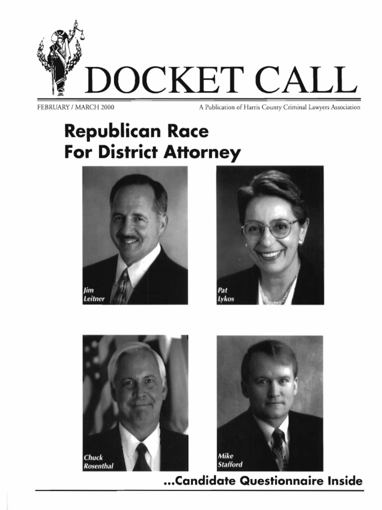 2000 FebMar Docket Call | PDF | Plea | Plea Bargain