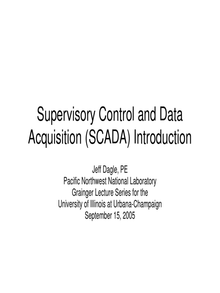 Introduction To SCADA Systems | PDF