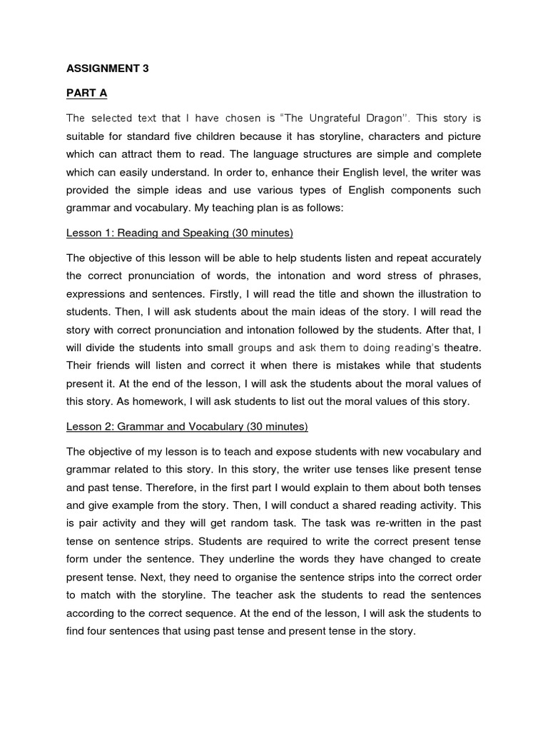 Lesson Plan Grammar Year 5 | PDF | Vocabulary | Teachers