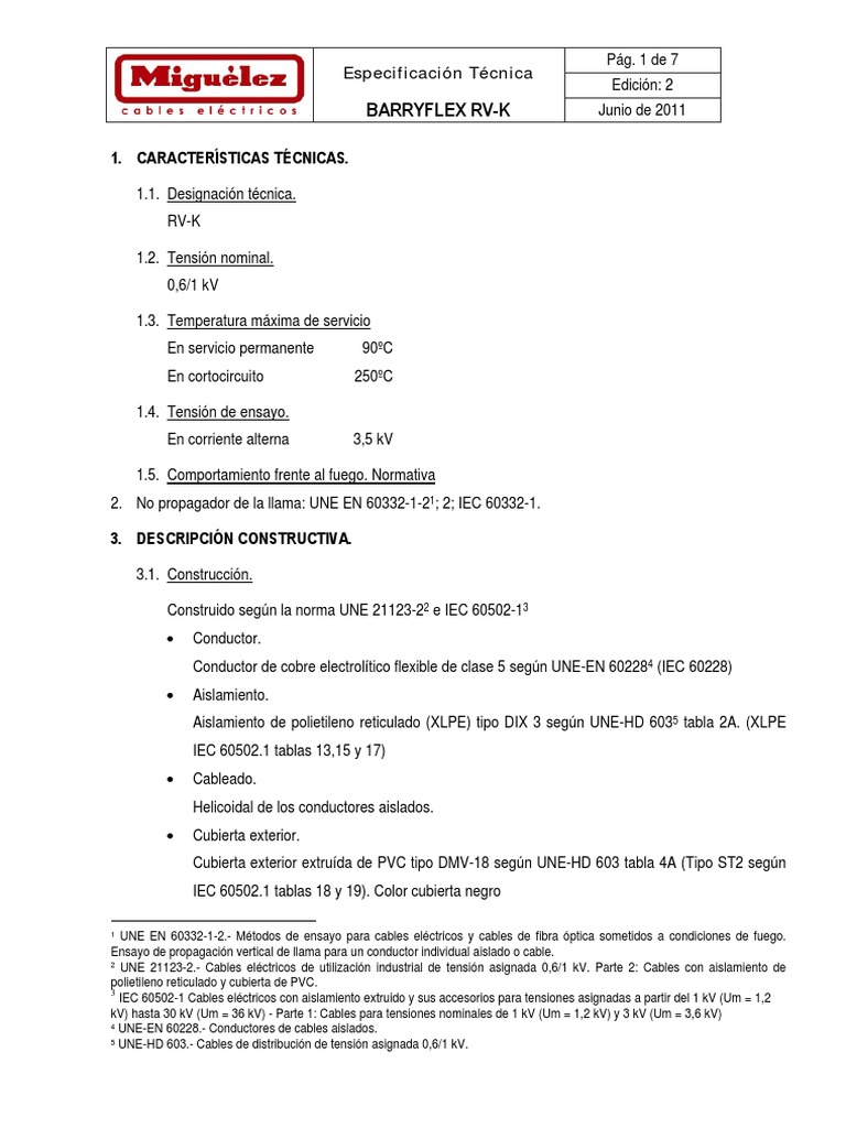 Ficha Técnica Barryflex RV-K - Considerando Tipo de Instalación | PDF ...