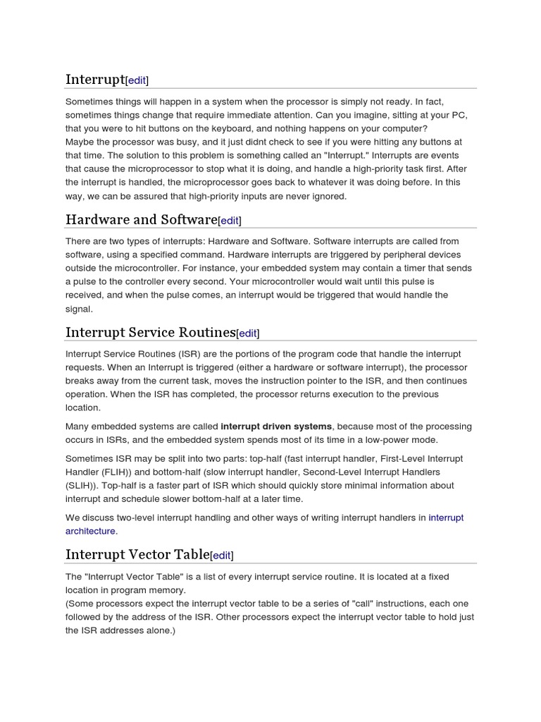 Interrupt Architecture | PDF | Embedded System | Computer Engineering