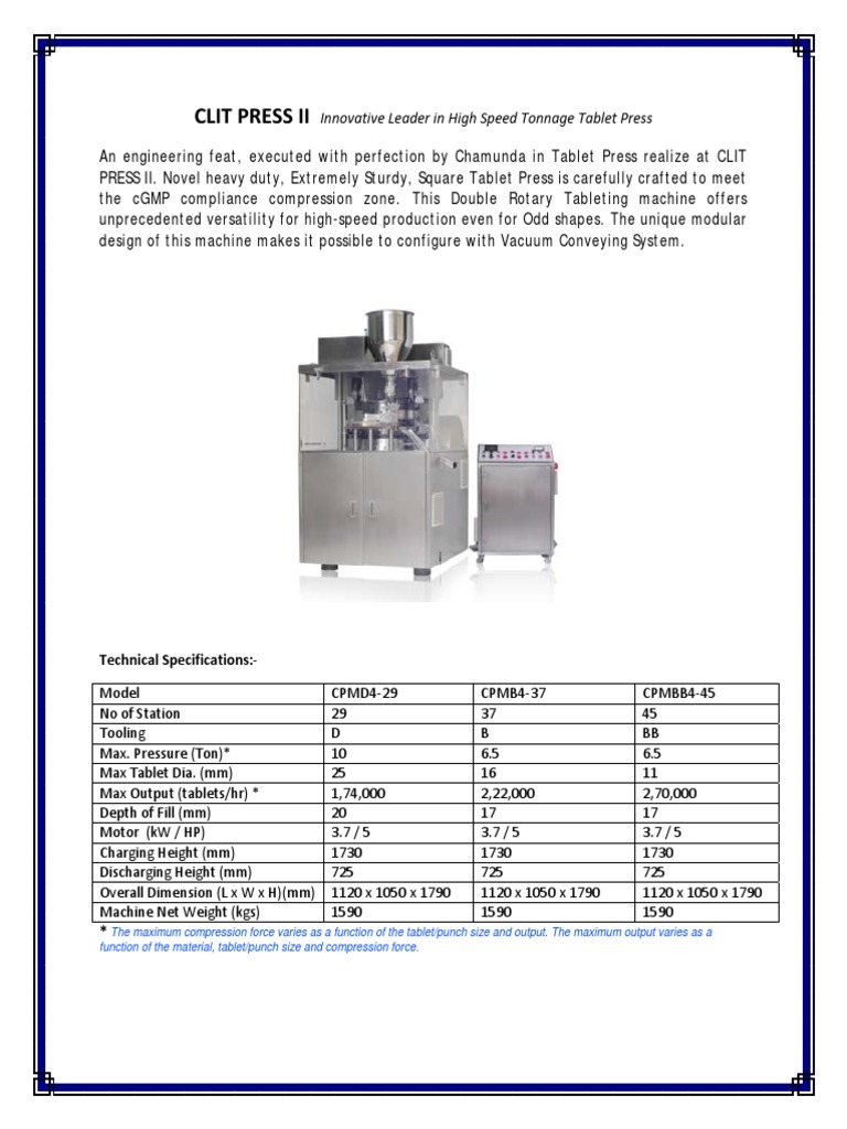 Chamunda Pharma Machinery | PDF | Tablet (Pharmacy) | Mechanical ...