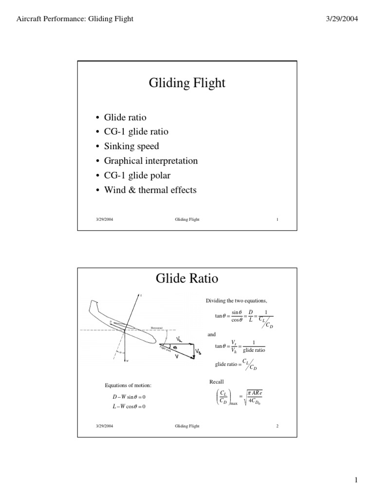 Understanding Gliding Flight Performance | PDF