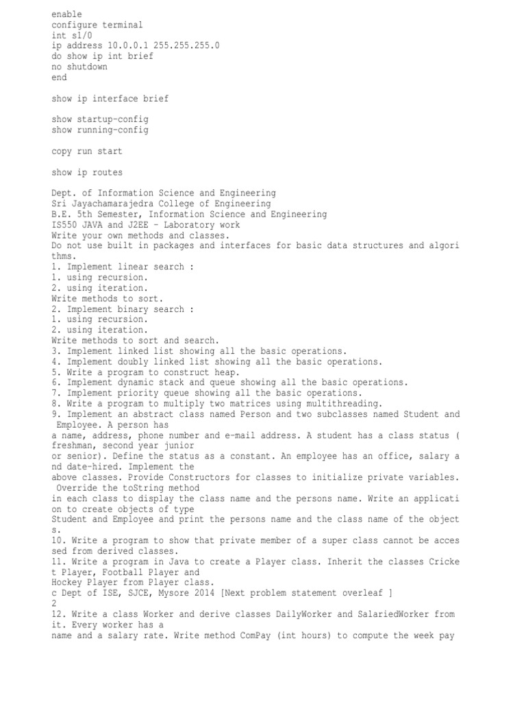 GNS3 Commands | PDF | Inheritance (Object Oriented Programming) | Class (Computer Programming)