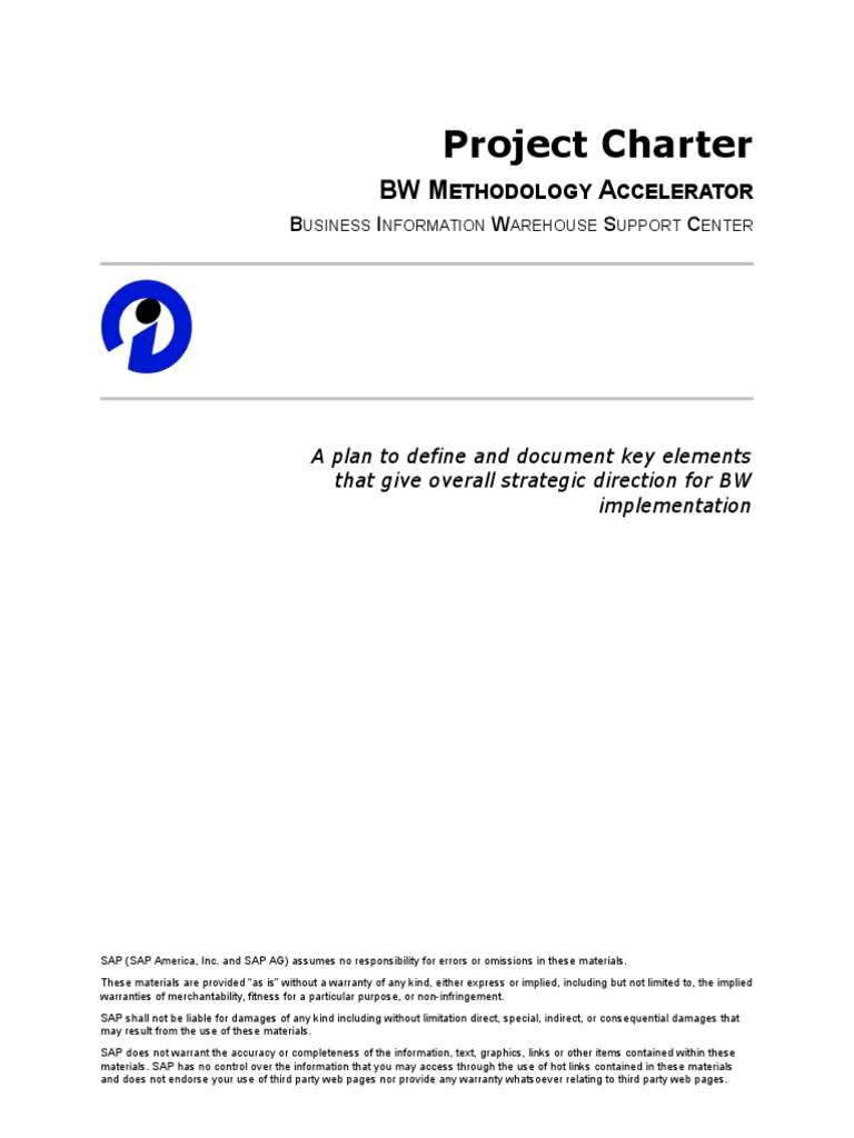 Project Charter | PDF | Data Warehouse | Decision Support System