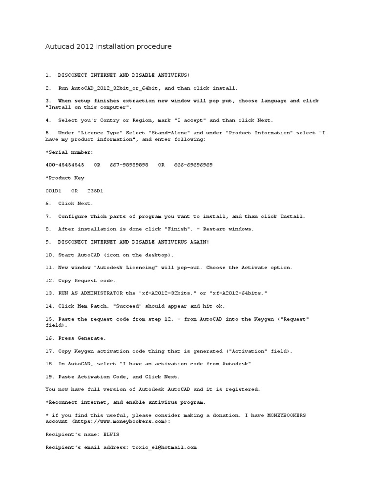 AutoCAD 2012 Installation Guide | PDF | Auto Cad | Computer File