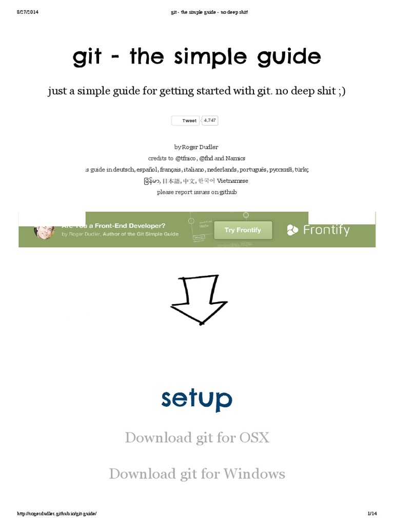 Git - The Simple Guide - No Deep Shit! | PDF | Mac Os | Unix Software