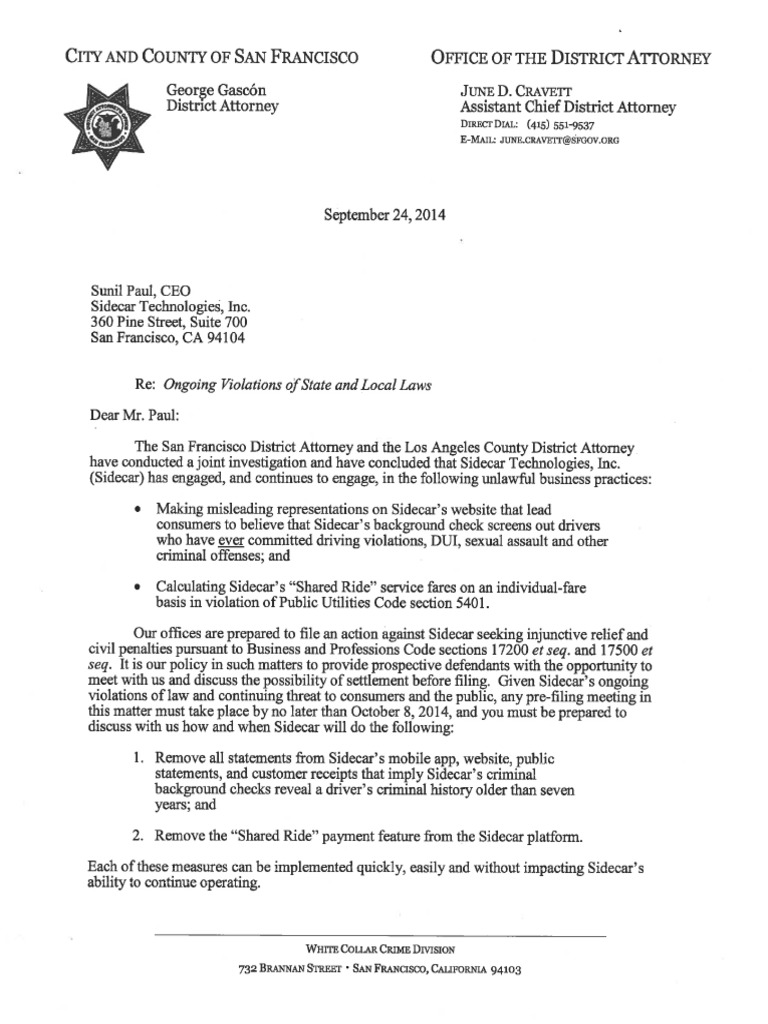 District Attorney Letter | PDF