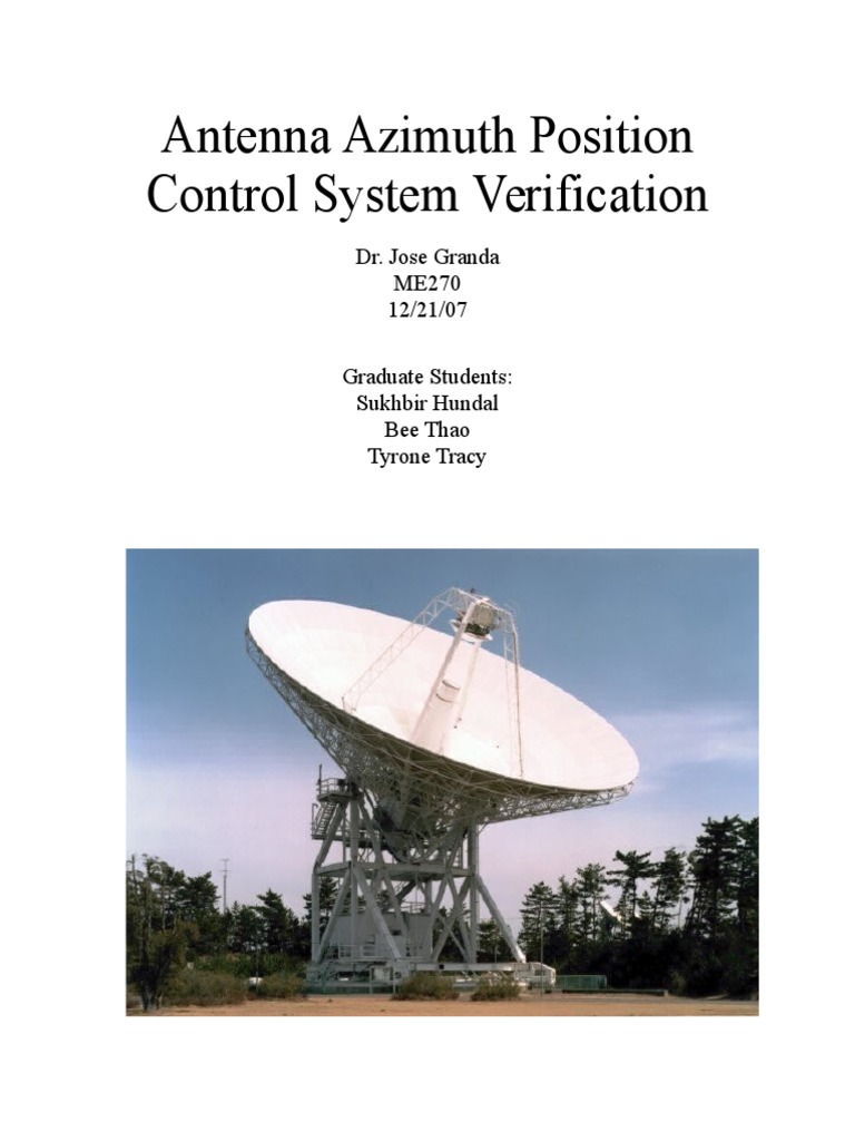 Antenna Azimuth Position Control System Verification | PDF