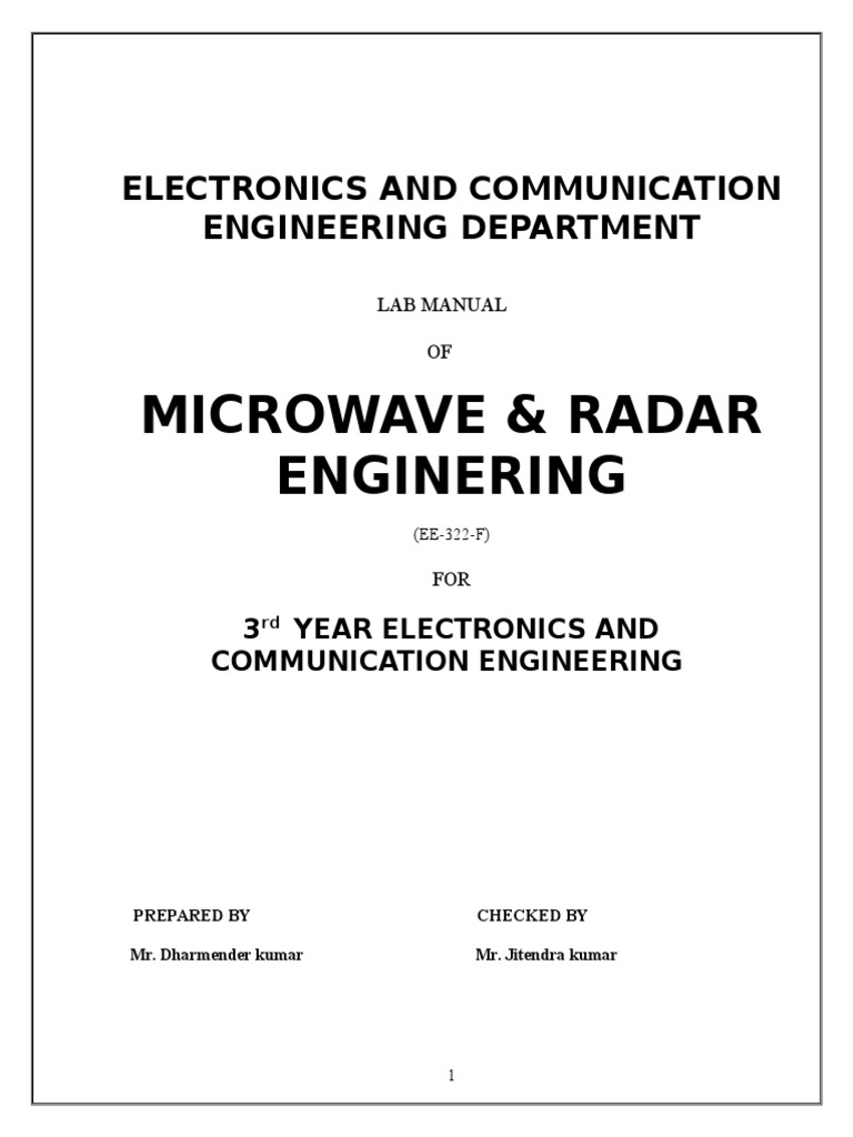 MWR Lab | PDF | Waveguide | Antenna (Radio)