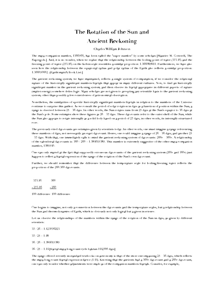 Solar Rotation | PDF | Sun | Earth