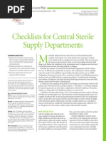 Sterile Processing Checklist | PDF | Sterilization (Microbiology ...