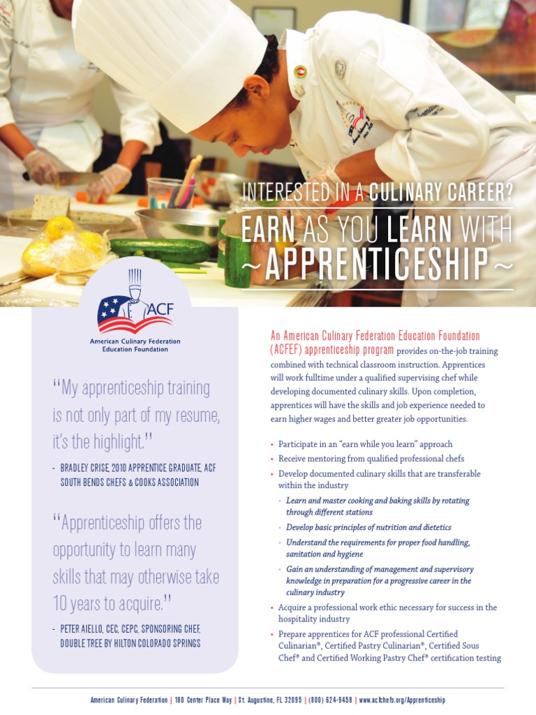 Apprenticeship FLyer 2014 - vs3 | PDF | Apprenticeship | Chef