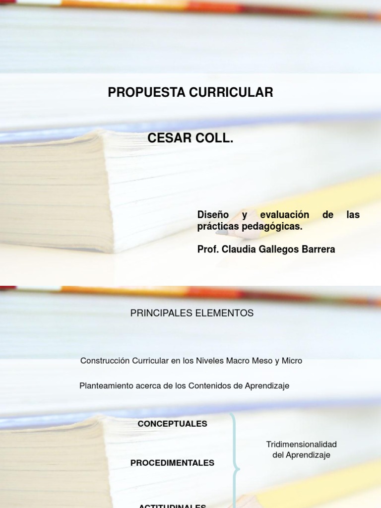Propuesta Curricular Cesar Coll | PDF | Aprendizaje | Epistemología