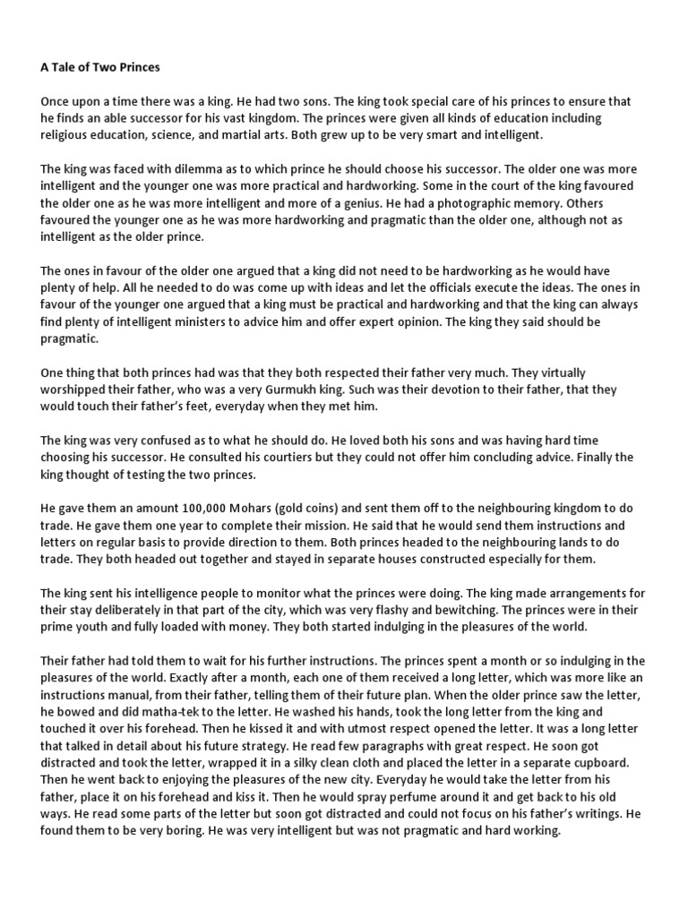 A Tale of Two Princes | PDF