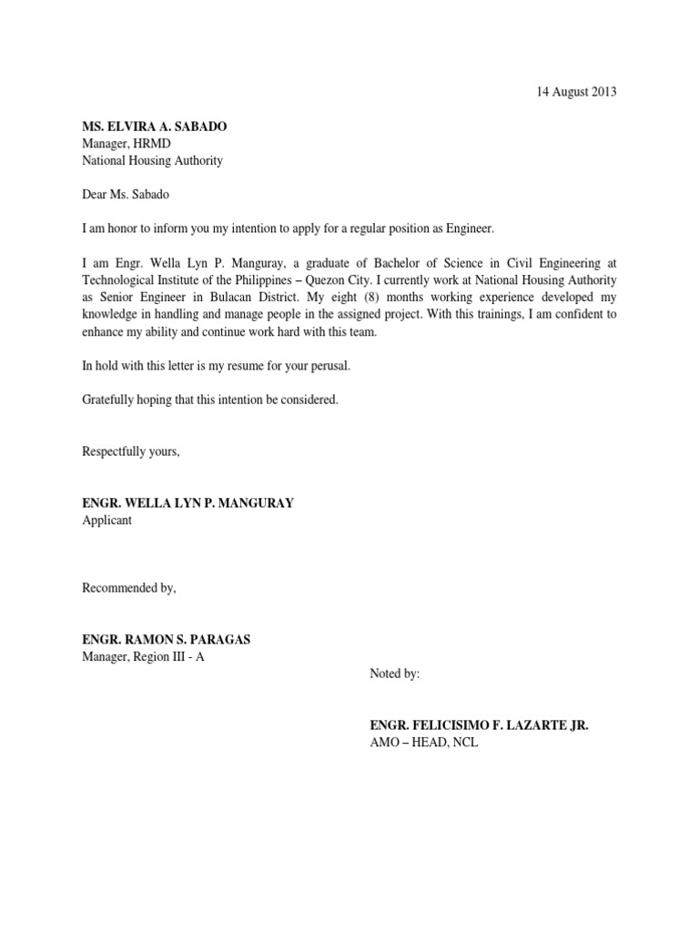 Letter of Intent | PDF | Engineer | Engineering