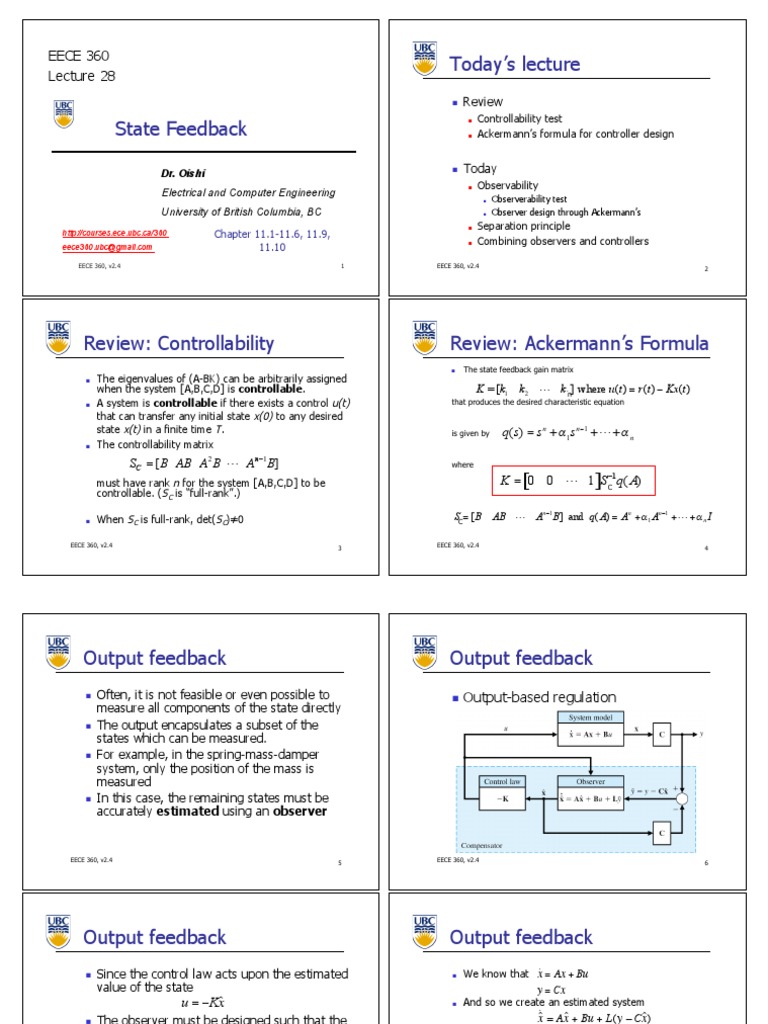 Ackerman's Formula | PDF | Teaching Methods & Materials