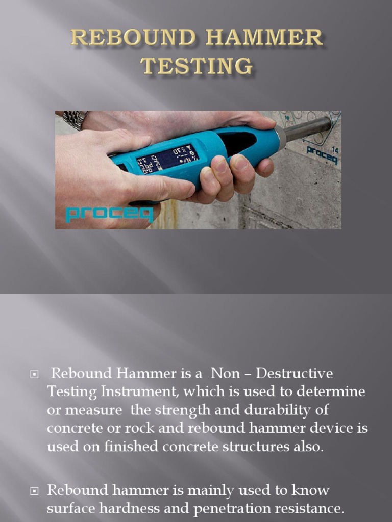 Rebound Hammer Testing | PDF