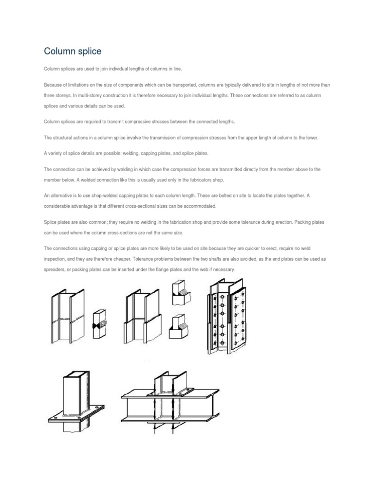Column Splice | PDF | Computers