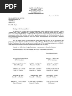 A sample Letter of Request for Road Construction