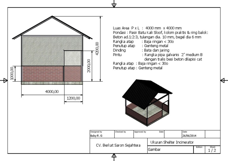 Contoh Gambar Shelter Incinerator | PDF