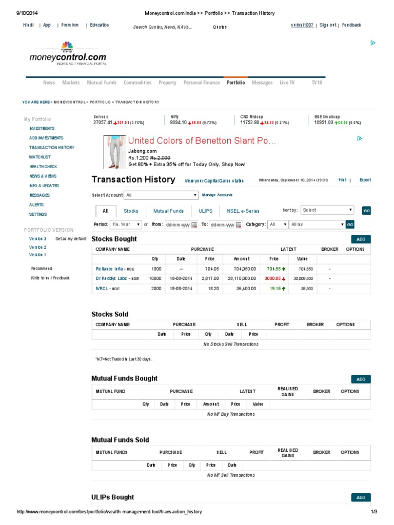 MOneycontrol | Download Free PDF | Option (Finance) | Mutual Funds