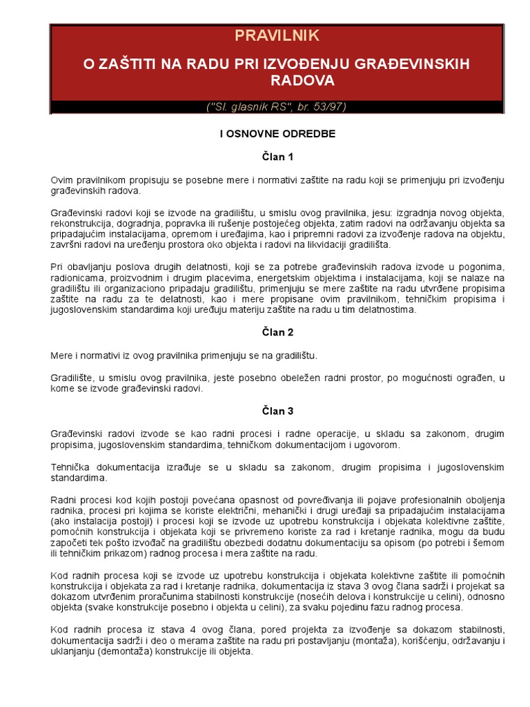 Gradjevinarstvo - Izvodjenje Gradj. Radova | PDF