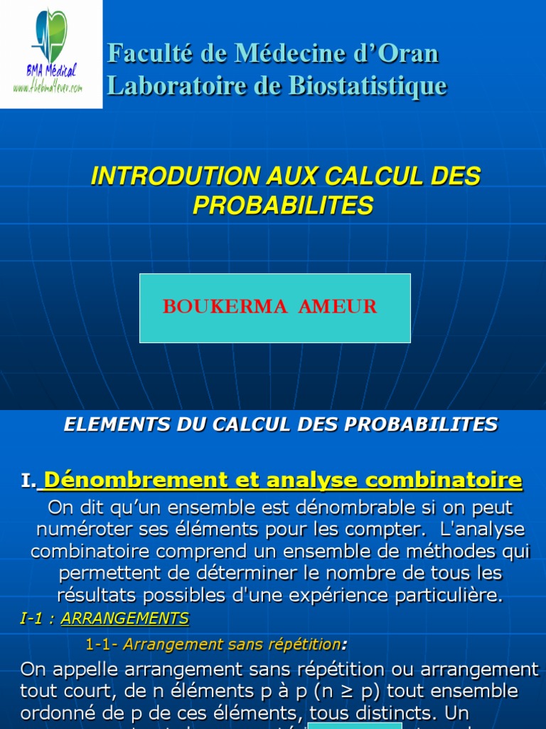 Introdution Aux Calcul Des Probabilites | PDF | Probabilité | Loi de ...