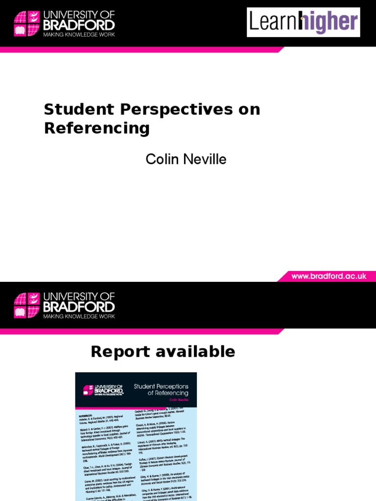 Student Perspectives On Referencing | PDF | Plagiarism | Cognition