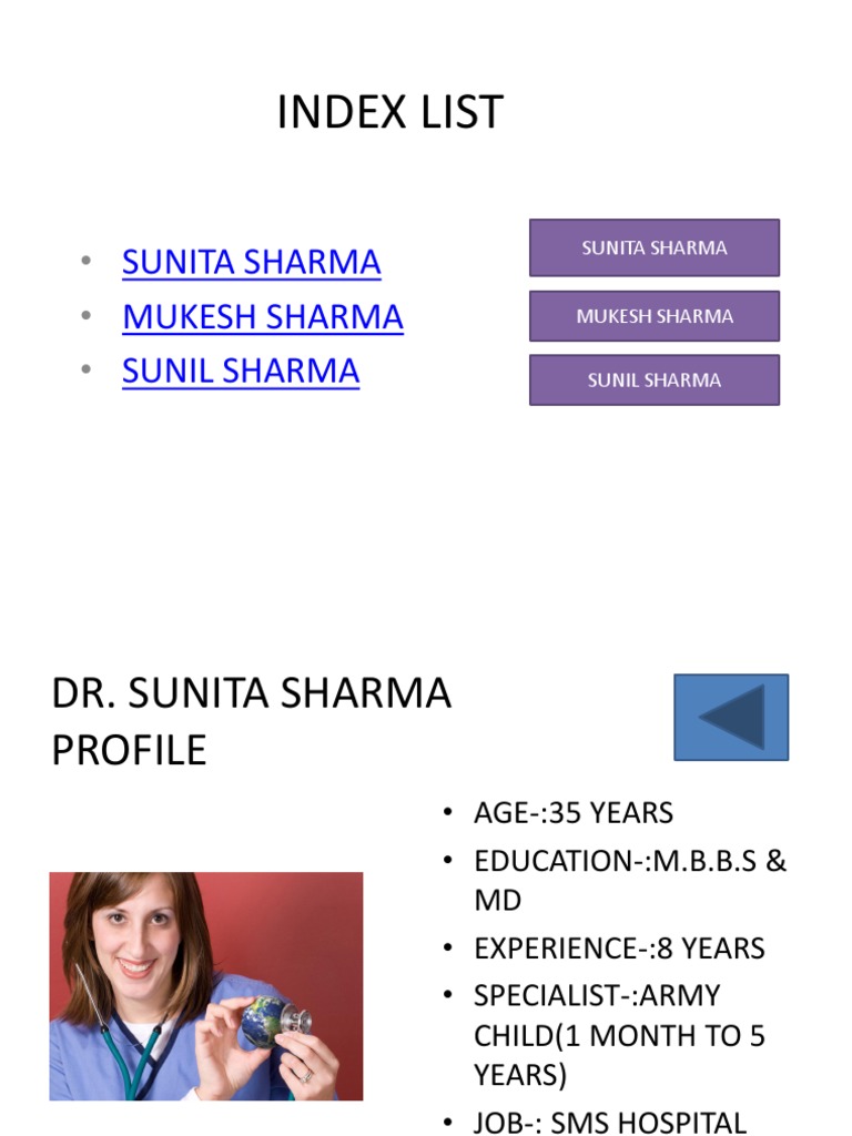 Profiles of Doctors at SMS Hospital | PDF | Lifestyle